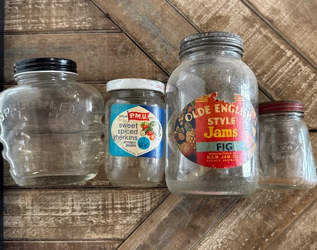 VINTAGE AUSTRALIAN JARS Nsw Jam Co. Spiced Gherkins $39.95 - PicClick AU