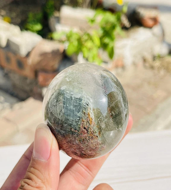 229G NATURAL GHOST Quartz Crystal Energy Healing Ball EUR 46,63 ...