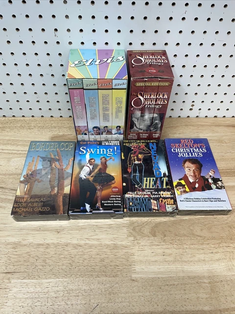 VINTAGE VHS MOVIES & Box Set Lot -Elvis Presley, Sherlock Holmes ...