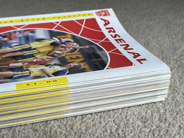 ARSENAL FC FULL Set 1989-1990 Home Game Programmes League & Cups, all ...