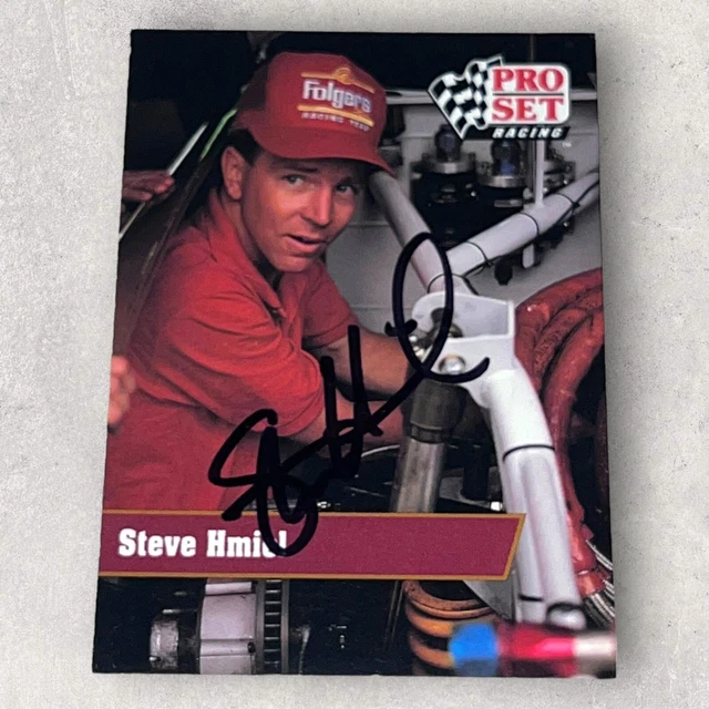 CARTE NASCAR SIGNÉE Steve Hmiel ROUSH #6 VINTAGE WINSTON CUP 1991 PRO ...