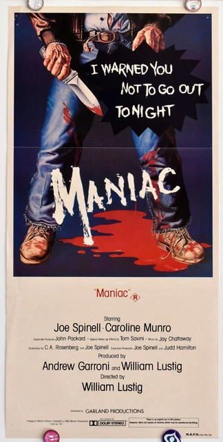 MANIAC ORIGINAL 1980 Australian cinema daybill movie poster horror slasher RARE £49.99 - PicClick UK