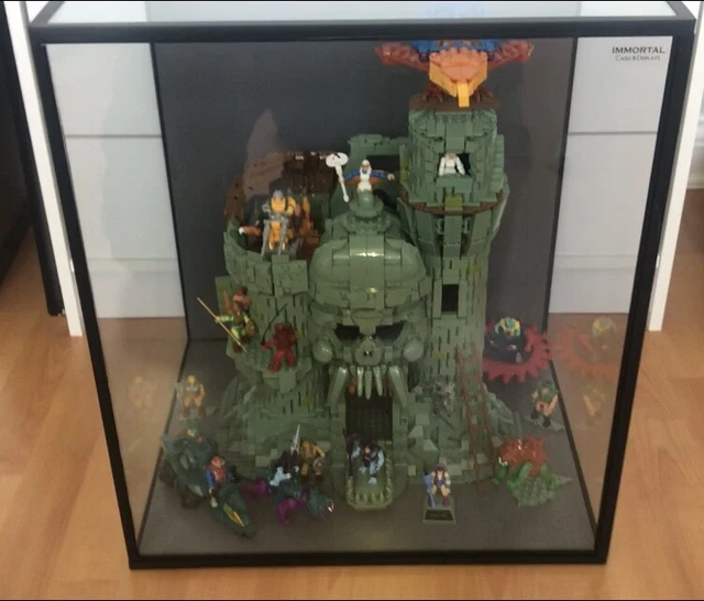 GLASS DISPLAY CASE For Mega Construx Castle Grayskull Masters Of The ...
