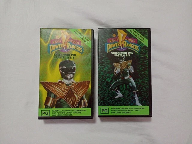 2 X MIGHTY Morph'n Power Rangers VHS #10 + #9 - Green With Evil 1-5 : ...