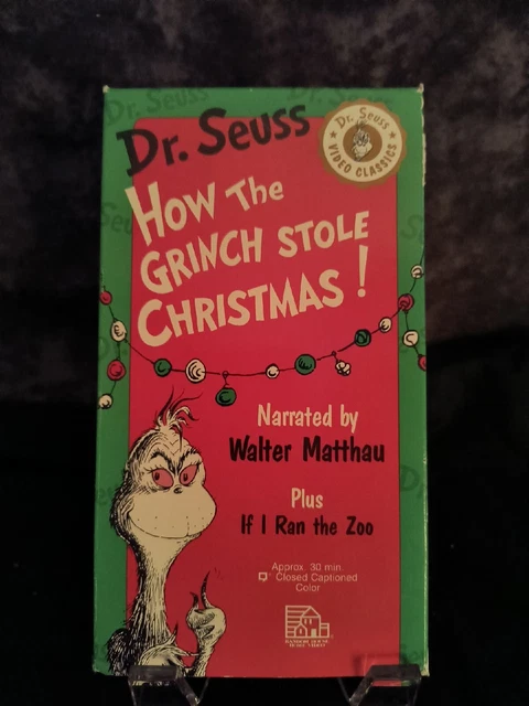 DR. SEUSS HOW the Grinch Stole Christmas Classic VHS Movie 1992 Walter ...