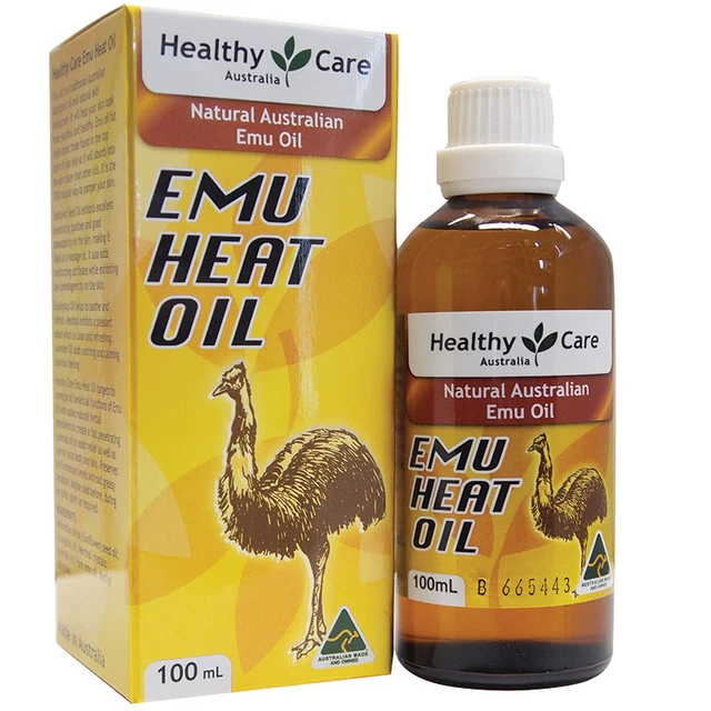HEALTHY NATURAL EMU OIL HEAT RUB MASSAGE SKIN MOISTURISER REPAIR ...