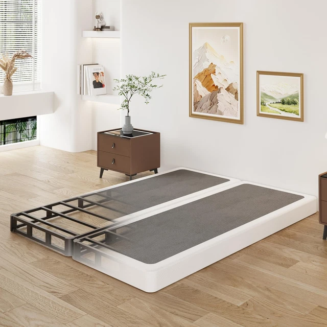 4 INCH SPLIT Queen Box Spring, Heavy Duty Metal Box Spring for Queen ...
