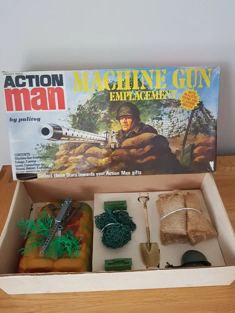 VTG PALITOY MACHINE Gun Emplacement ACTION MAN Set Original Box-No ...