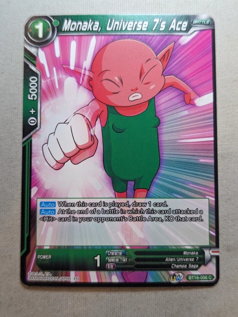 MONAKA, UNIVERSE 7'S Ace BT16-056 C - Dragon Ball Super - NON FOIL EUR 0,88 - PicClick FR