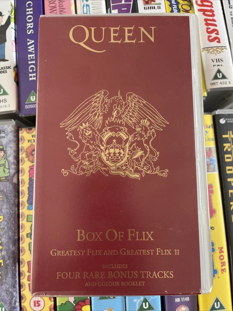 QUEEN - BOX Of Flix (Double Pack) Vhs Pal Video 1991 Freddie Mercury £0 ...