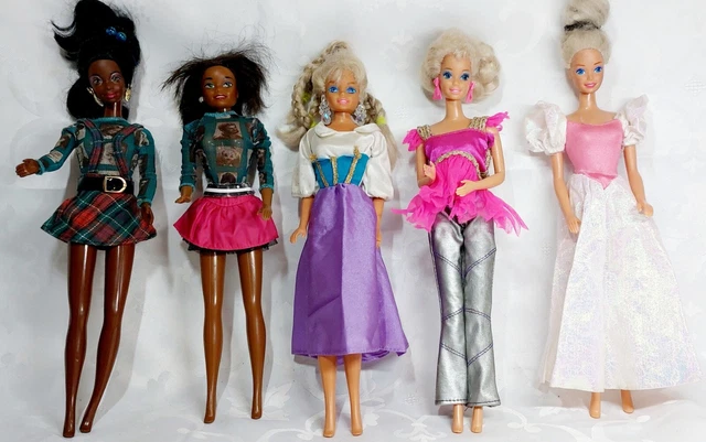 VINTAGE 1966 MATTEL Barbie Doll Bundle x5 w Earrings, Rings & Clothes £ ...