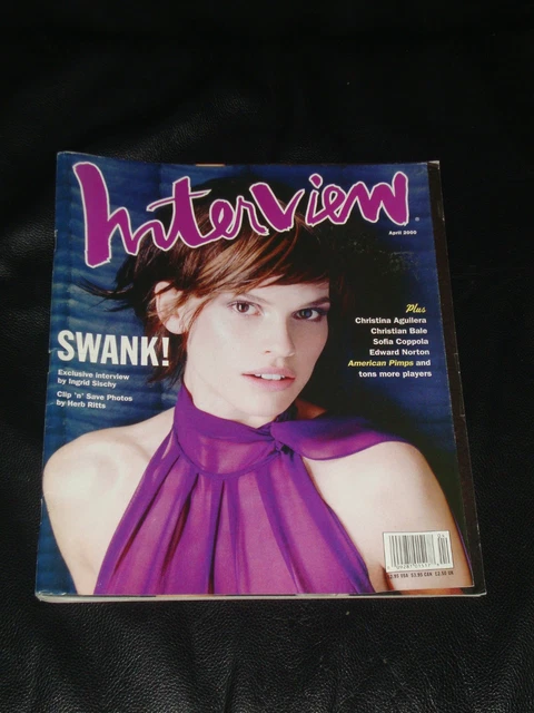 INTERVIEW MAGAZINE 2000, Hilary Swank, Christina Aguilera, Edward ...
