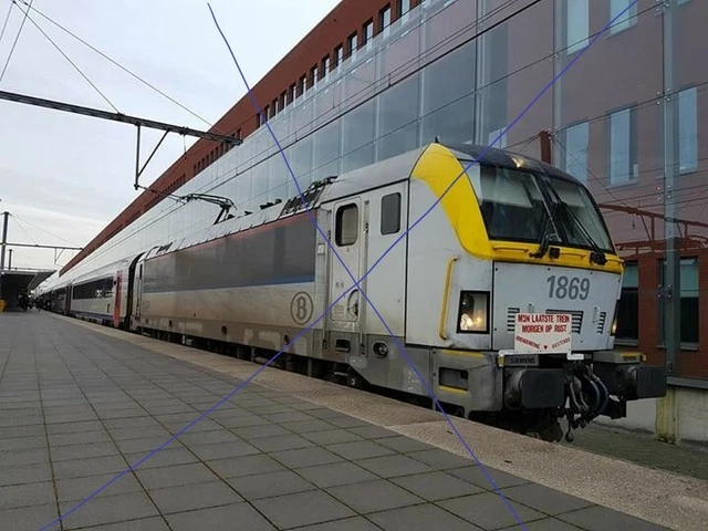 ELECTRIC RAILWAY TRAIN Photo Class 18 Loc Picture Train 1869 Belgium ...