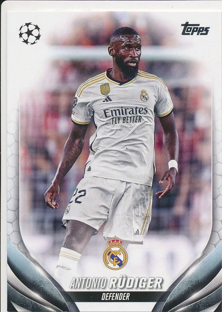 #164 ANTONIO RUDIGER 2023-24 Topps UEFA Club Competitions REAL MADRID ...