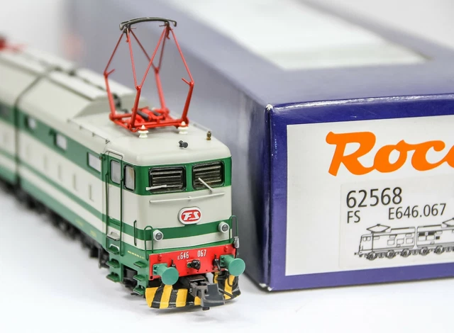 ROCO 62568 LOCO Elettrica E 646.067 Fs Grigio Nebbia/Verde Scala Ho 1/ ...