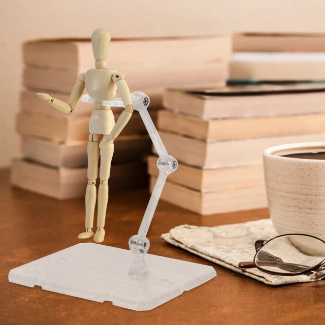 PLASTIC FIGURE STAND Displaying Doll Standing Rack Model Puppet £6.88 ...