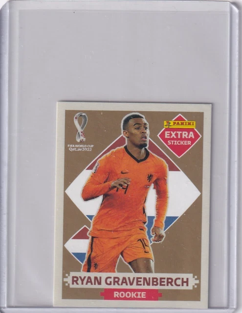 PANINI QATAR WORLD Cup Extra Sticker 2022 Rookie Ryan Gravenberch Gold £57.71 - PicClick UK