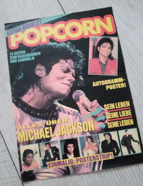 MICHAEL JACKSON POPCORN Magazine Booklet and Poster Collection 5 Pieces ...