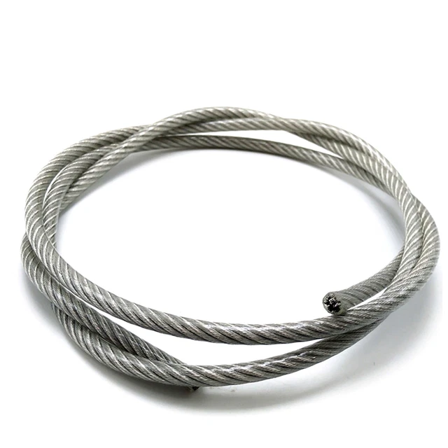 STEEL WIRE ROPE Metal Cable Rigging 7x7 PVC Plastic COATED Diameter 0 ...