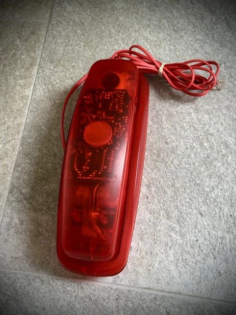 VINTAGE CONAIR LANDLINE Phone Translucent Red See Thru PR5001 Tested 90 ...