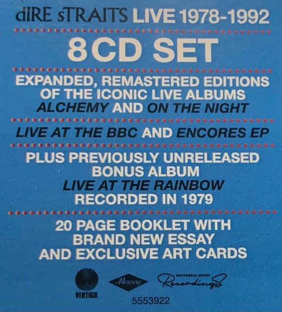 DIRE STRAITS LIVE 1978-1992 set 8 cd con album inedito EUR 25,00 - PicClick IT