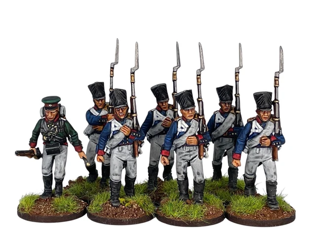 28MM PLASTIC PERRY Miniatures Prussian Napoleonic Line Infantry X7 £66. ...