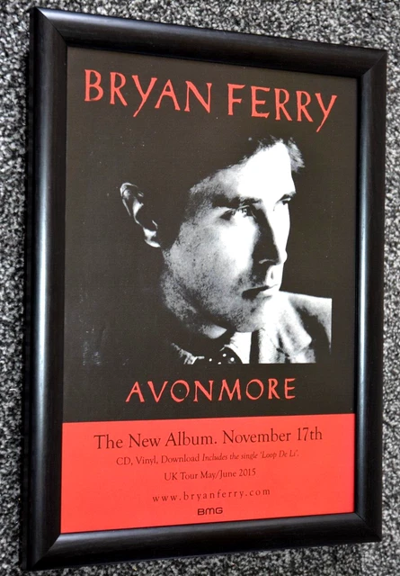 BRYAN FERRY FRAMED A4 avonmore 2014 ALBUM Original promo ART poster £13 ...
