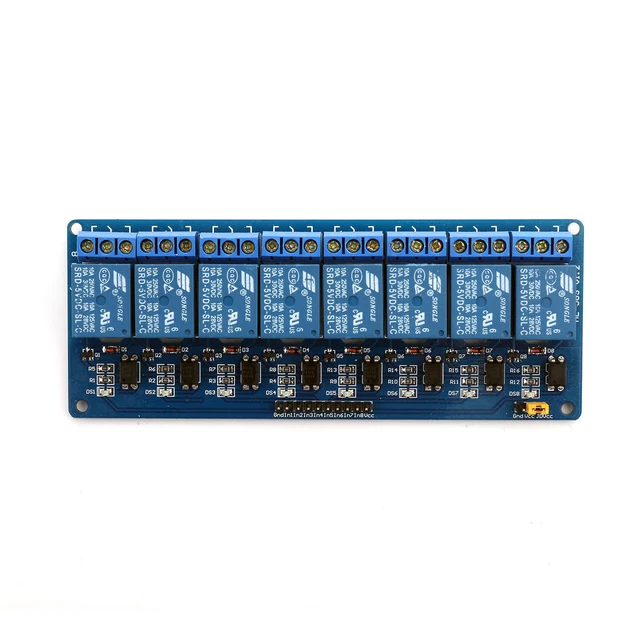 8 CHANNEL RELAY modules relay control panel Aduino/PLC relay 5V £6.99 ...