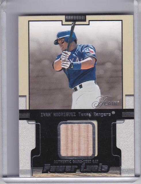2002 FLAIR IVAN Rodriguez Bat Texas Rangers EUR 7,02 - PicClick FR