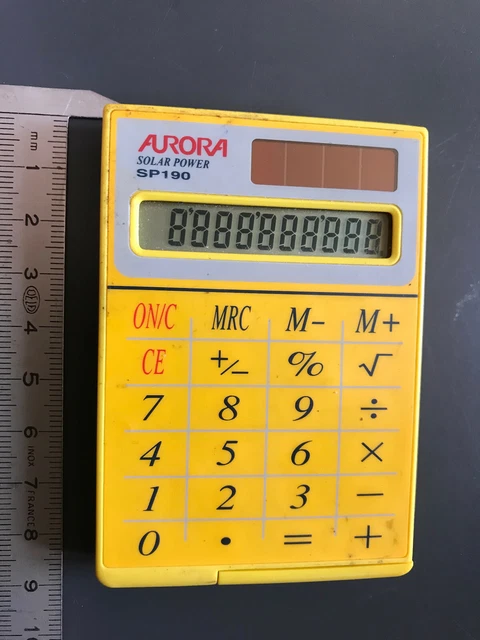 RARE ANCIENNE RADIO calculator FM + calculatrice vintage AURORA SP190 ...