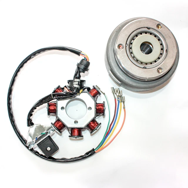8 POLES MAGNETO Stator Roller Flywheel 200cc 250cc Engine PIT Quad Dirt ...