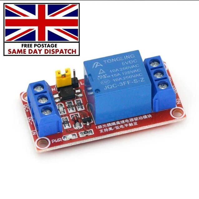 5V 1 CHANNEL Relay Module with Optocoupler Isolation High and Low Trigger £4.10 - PicClick UK