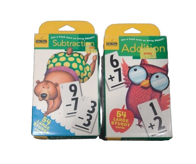VINTAGE ADDITION & Subtraction Flashcards by Step Ahead Golden Books ...