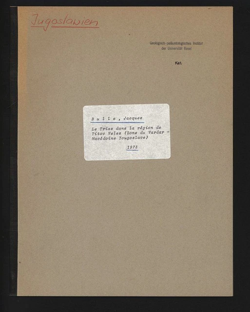 LE TRIAS DANS la région de Titov Veles (Zone du Vardar - Macédoine ...