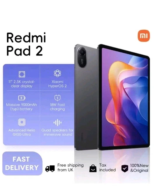 XIAOMI REDMI PAD 2 Tablet 256GB 8GB 11.0" 90Hz 2.5K UK Version NEW 2025 ...