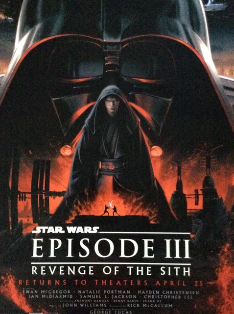 STAR WARS REVENGE Of The Sith 20th Anniversary 27x40 Premium Poster £54 ...