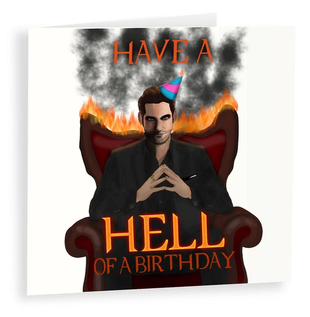 LUCIFER GEBURTSTAGSKARTE, HELL of a Birthday, lustige Geburtstagskarte ...