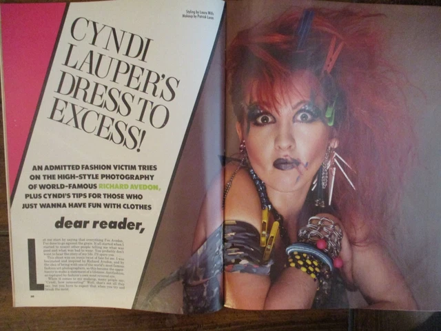 1985 US MAG(CYNDI LAUPER/RICHARD THOMAS/JAMIE LEE CURTIS/MARTHA QUINN ...