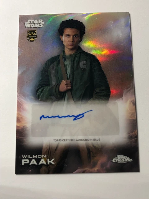 2025 TOPPS STAR Wars Chrome WILMON PAAK Debut Auto MUHANNAD BHAIER ...