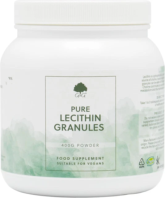 G&G SOY LECITHIN Granules - 400g Pure Lecithin, 98% Phosphatides £32.74 ...
