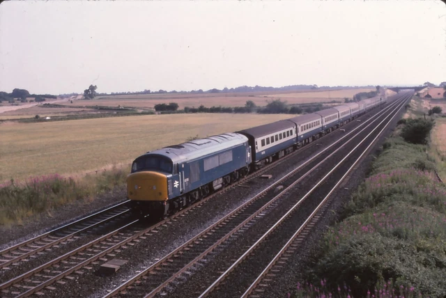 35MM ORIGINAL SLIDE DIESEL TYPE 4 PEAK CLASS 45 136 ON TRAIN 1981 ...