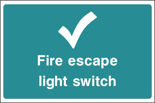 EMERGENCY ESCAPE - Fire escape light switch Sign - Mix and match ...