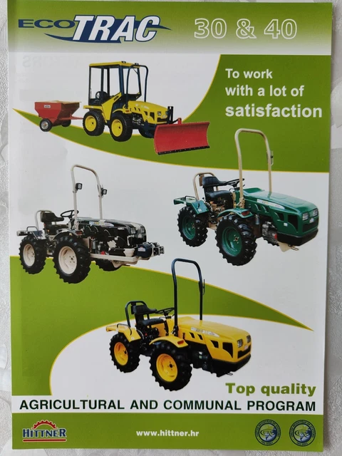 TRACTEURS HITTNER ECOTRAC 30/40 Prospectus Tractor Brochure Traktor ...