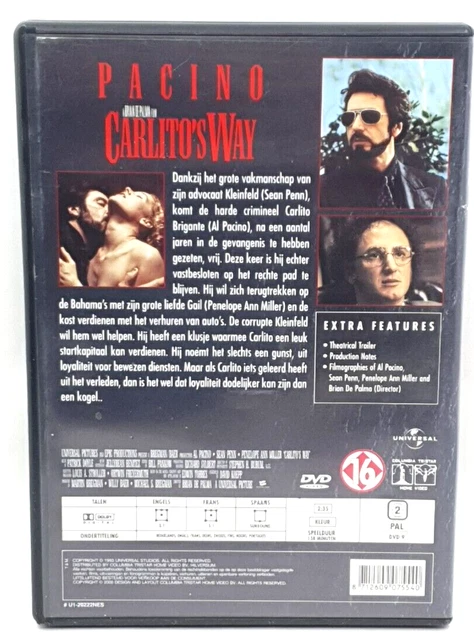 CARLITO'S WAY (DVD, édition grand écran, 1993) EUR 1,99 - PicClick FR