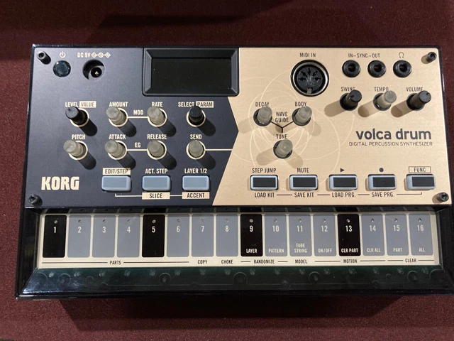 KORG VOLCA DRUM Digital Percussion Synthesizer used with cables ...