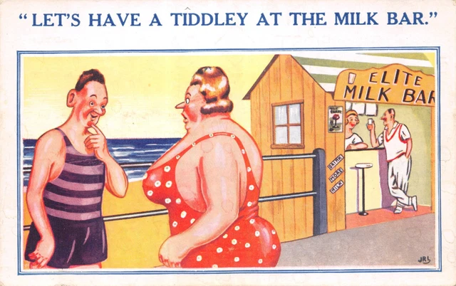 E MARKS COMICARD Comic Postcard Milk Bar Unused Good Plus Very Good £4. ...