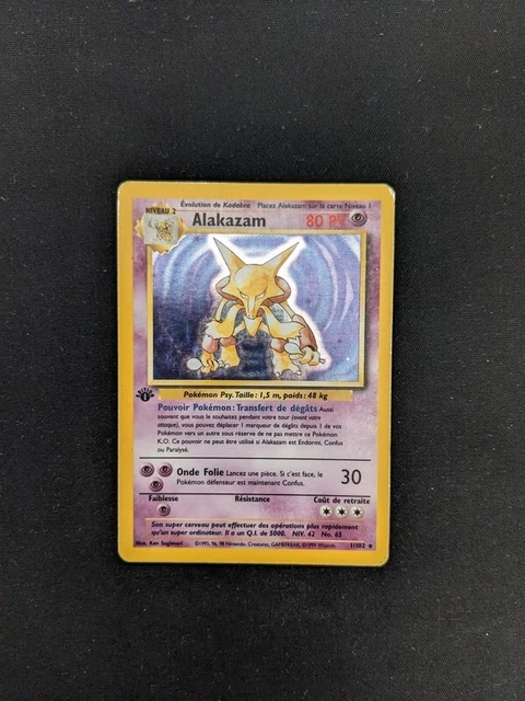 CARTE POKEMON ALAKAZAM 1/102 Edition 1 Set De Base Wizards FR EUR 180 ...