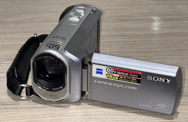 SONY HANDYCAM DCR-SX50E Handheld Hard Drive Camcorder Silver Tested ...