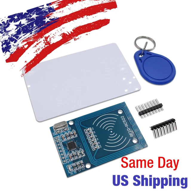 RFID CARD READER/WRITER Module MFRC-522 RC-522 13.56MHz/125KHz Arduino ...