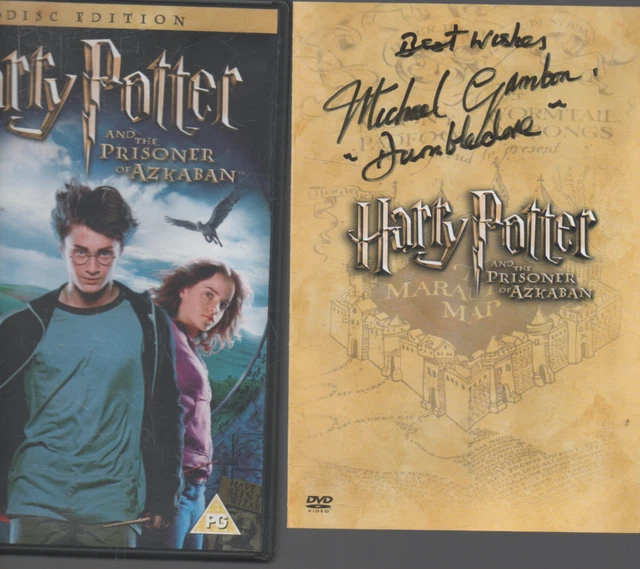DVD HARRY POTTER Prisoner Azkaban Signed On Leaflet By Michael Gambon ...